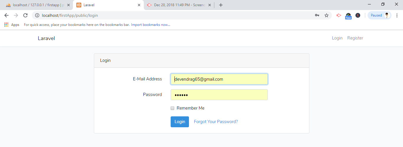 Laravel Login Authentication And Register With Example Tutsmake